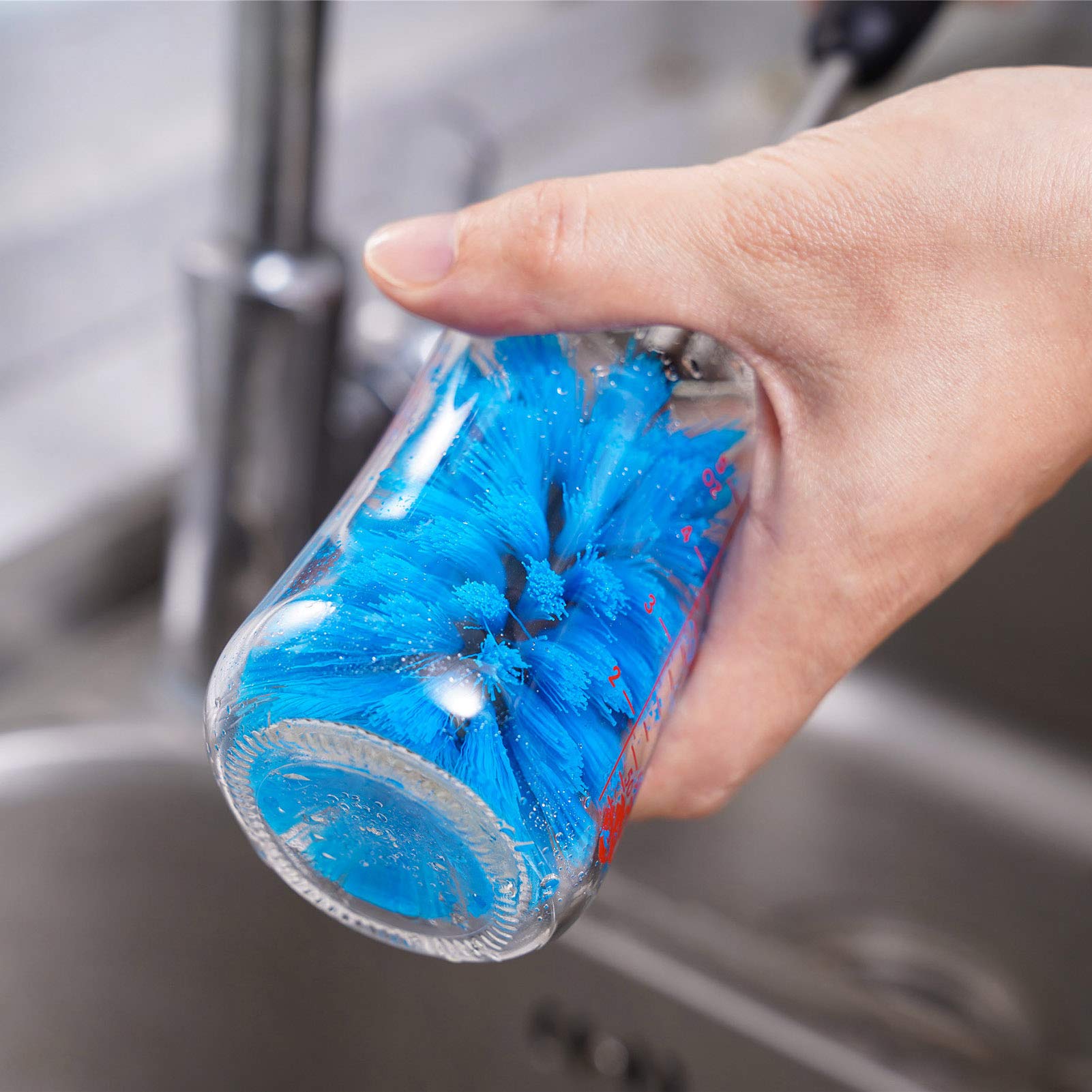 Stainless Steel Bottle Brush, 2 Pack Long Handle Water Bottle Scrubbing ...