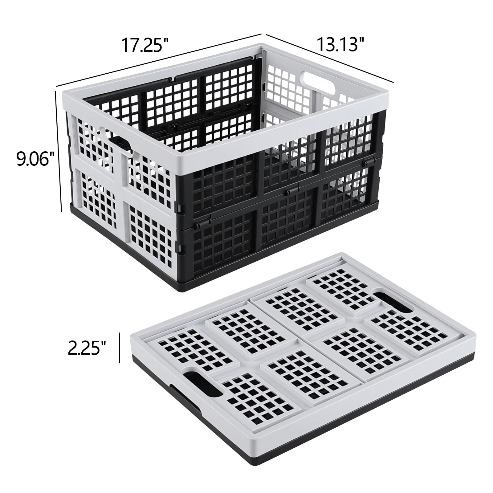 Insta Crate Domiella 4-Pack Stackable Plastic Storage Crates, 16x12x6 ...