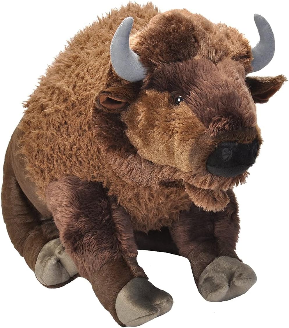 Amazon.com: WILD REPUBLIC Jumbo Bison Plush, Giant Stuffed Animal ...