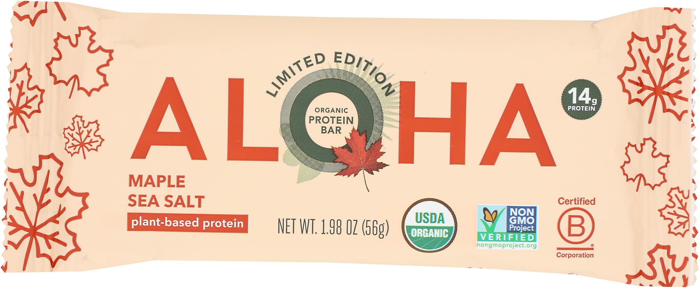 Amazon.com : Aloha Organic Oatmeal Chocolate Chip Protein Bar, 1.98 OZ ...
