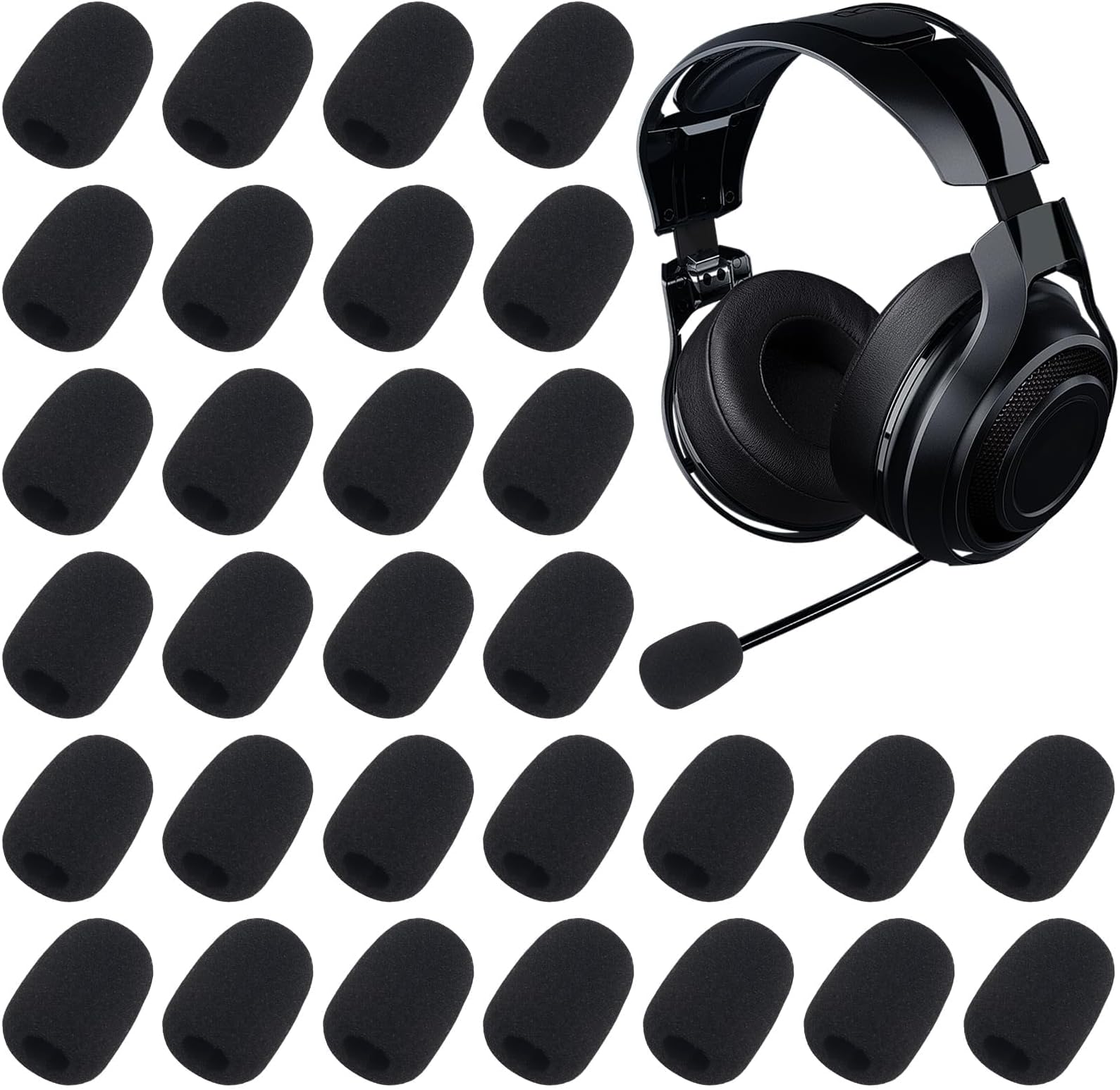 Amazon.com: 30PCS Headset Microphone Covers, Foam Foam Microphone ...