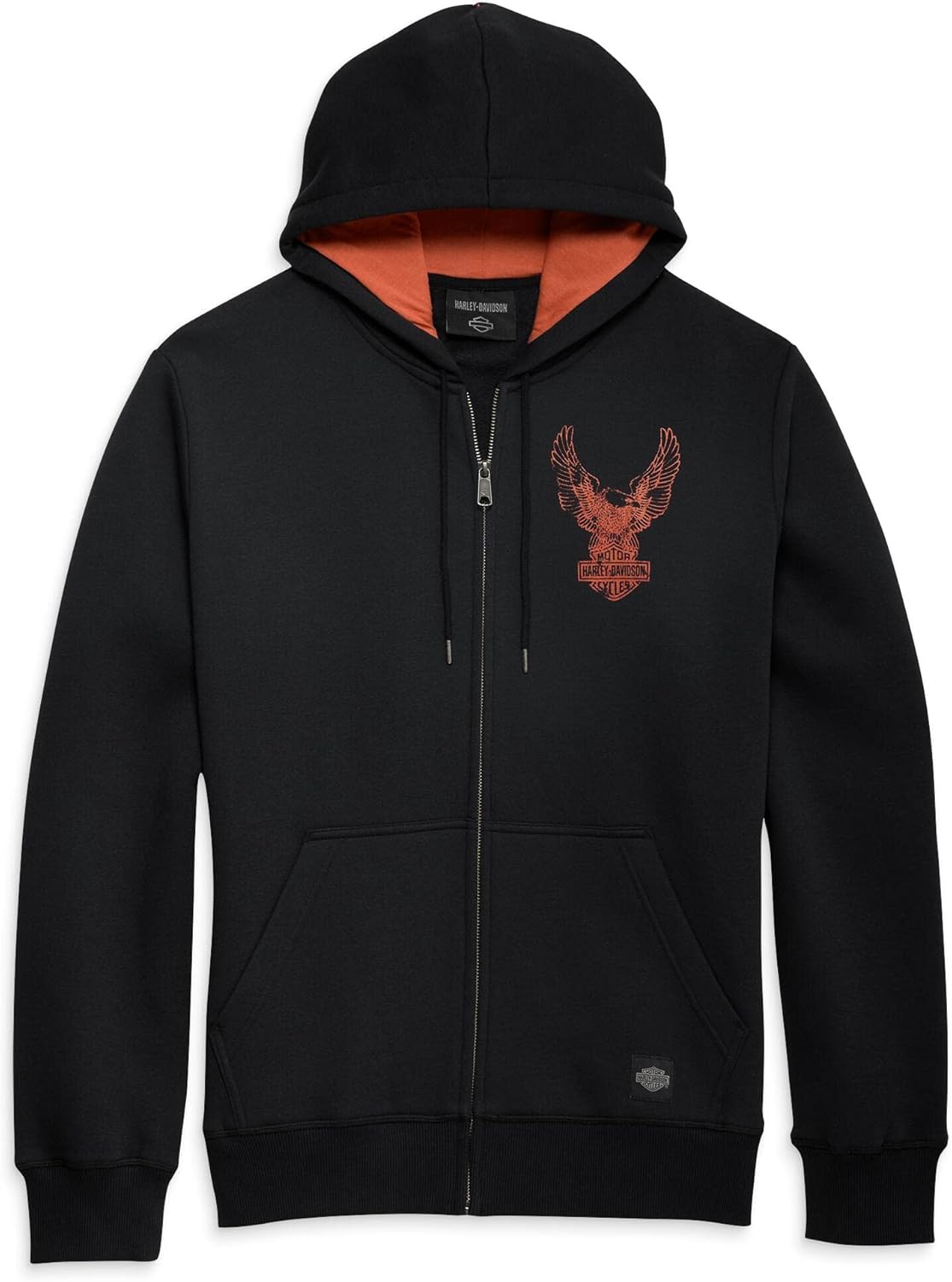 Amazon.com: Harley-Davidson Men's Road Captain Zip-Up Hoodie, Black ...