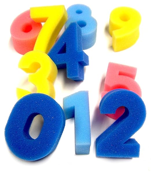 Major Brushes Foam Sponge Numbers - Pack of 10 : Amazon.co.uk ...