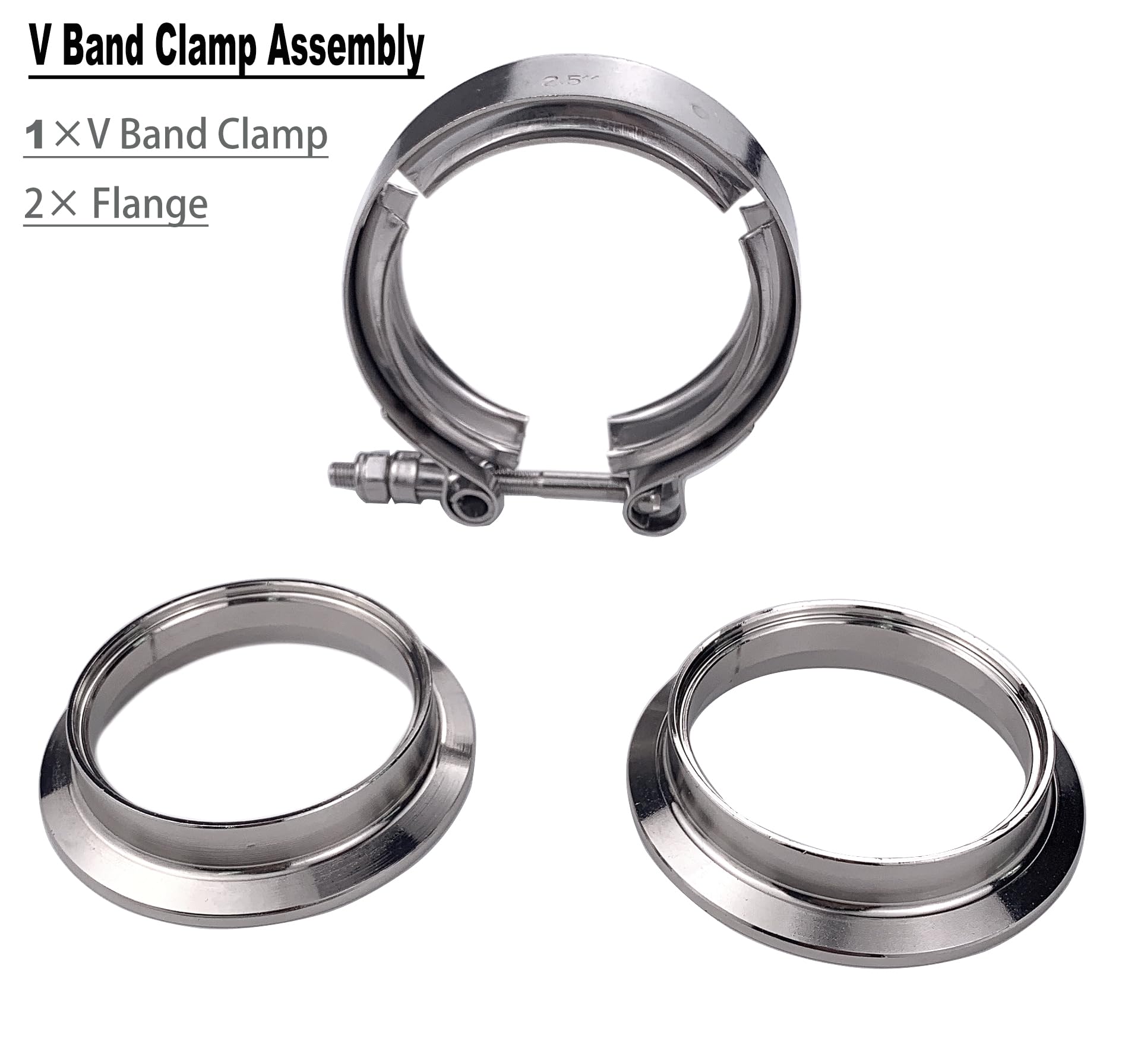 Wastegate Downpipe Clamp 2.5" (63mm) Stainless Steel V-Band Clamp ...