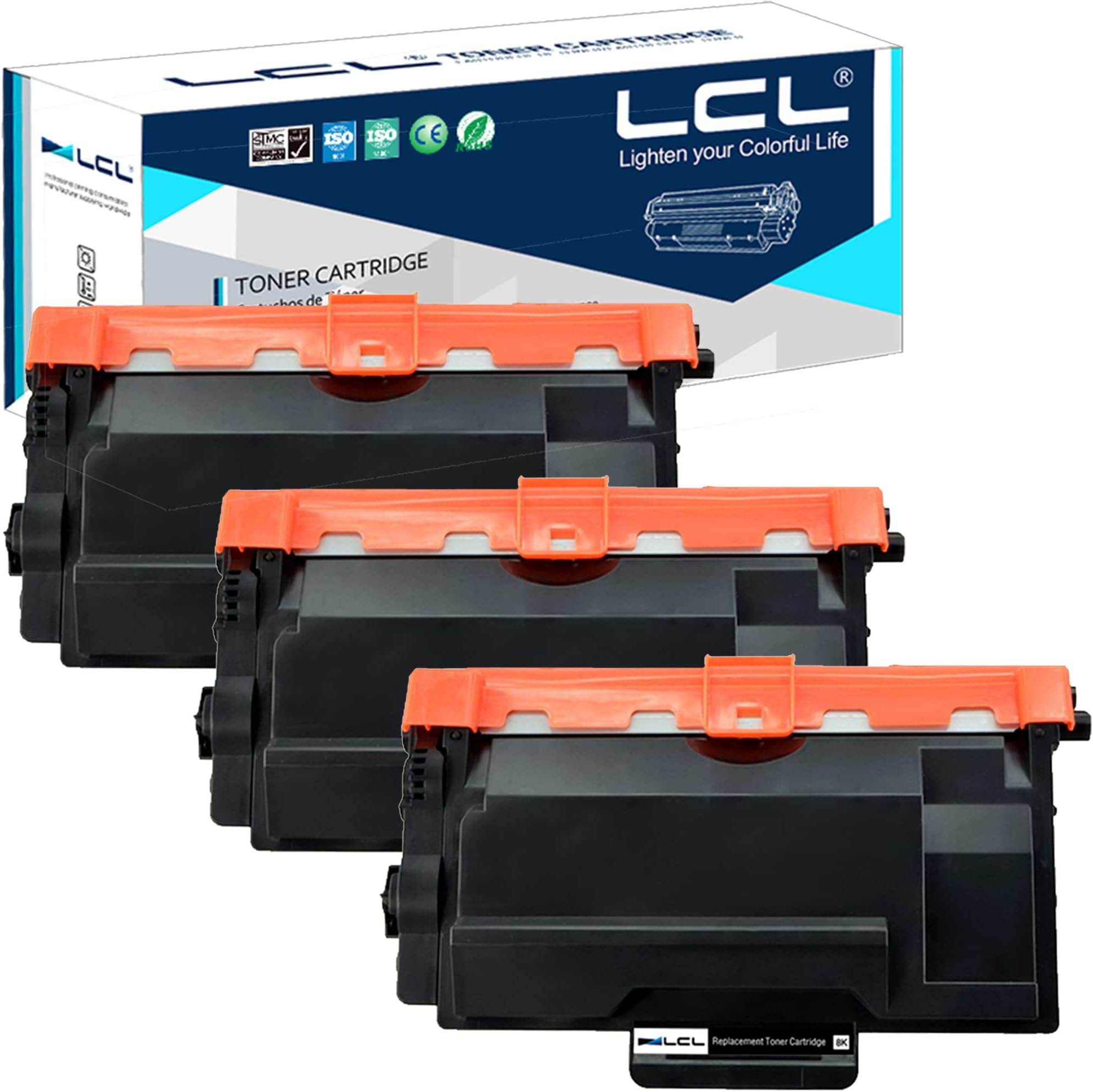LCL Compatible Toner Cartridge TN3480 TN3430 TN-3480 TN-3430 8000 pages (3 Black) Replacement ...