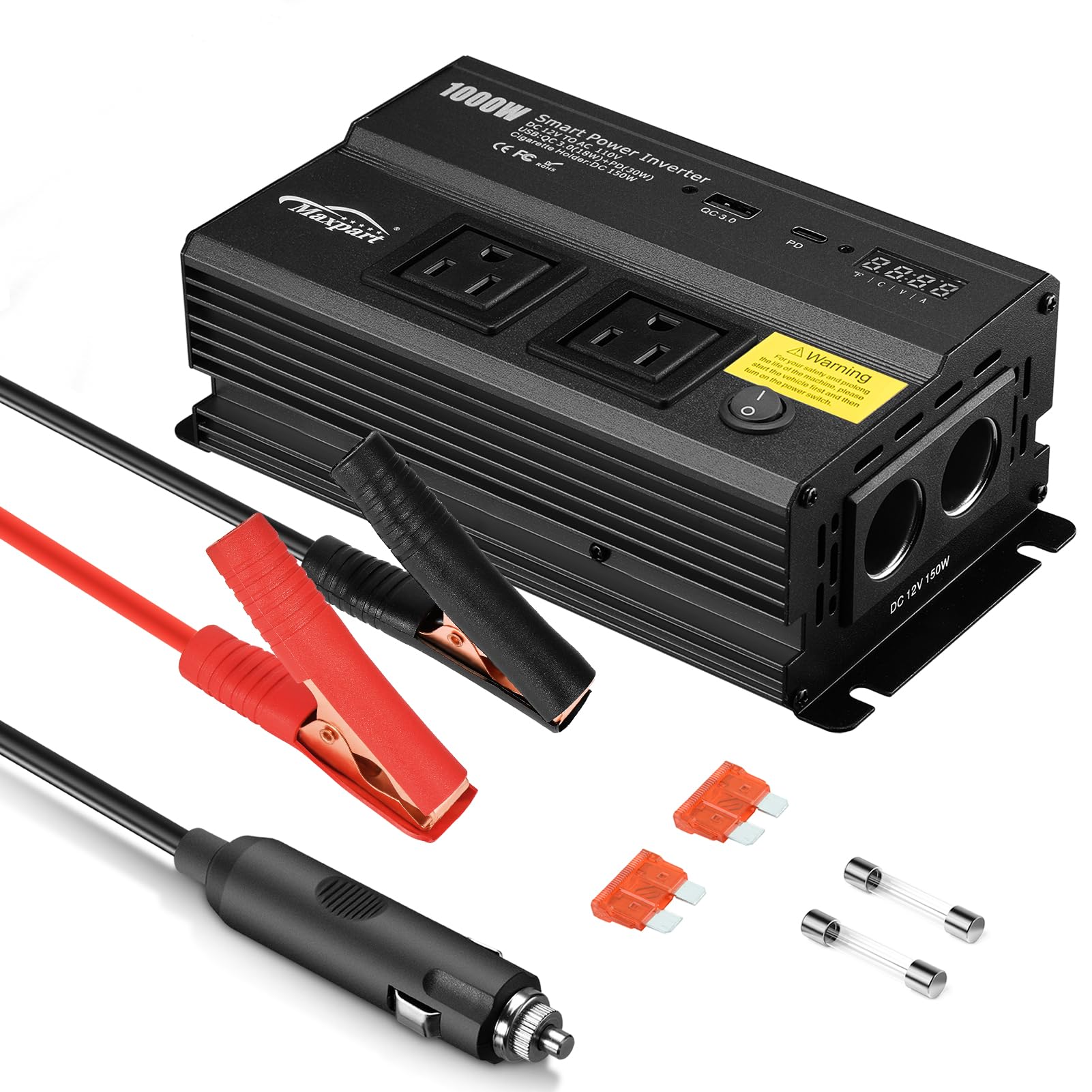 Amazon.com: 1000W Inverter for Car Power Inverters,12v DC to 110v AC ...