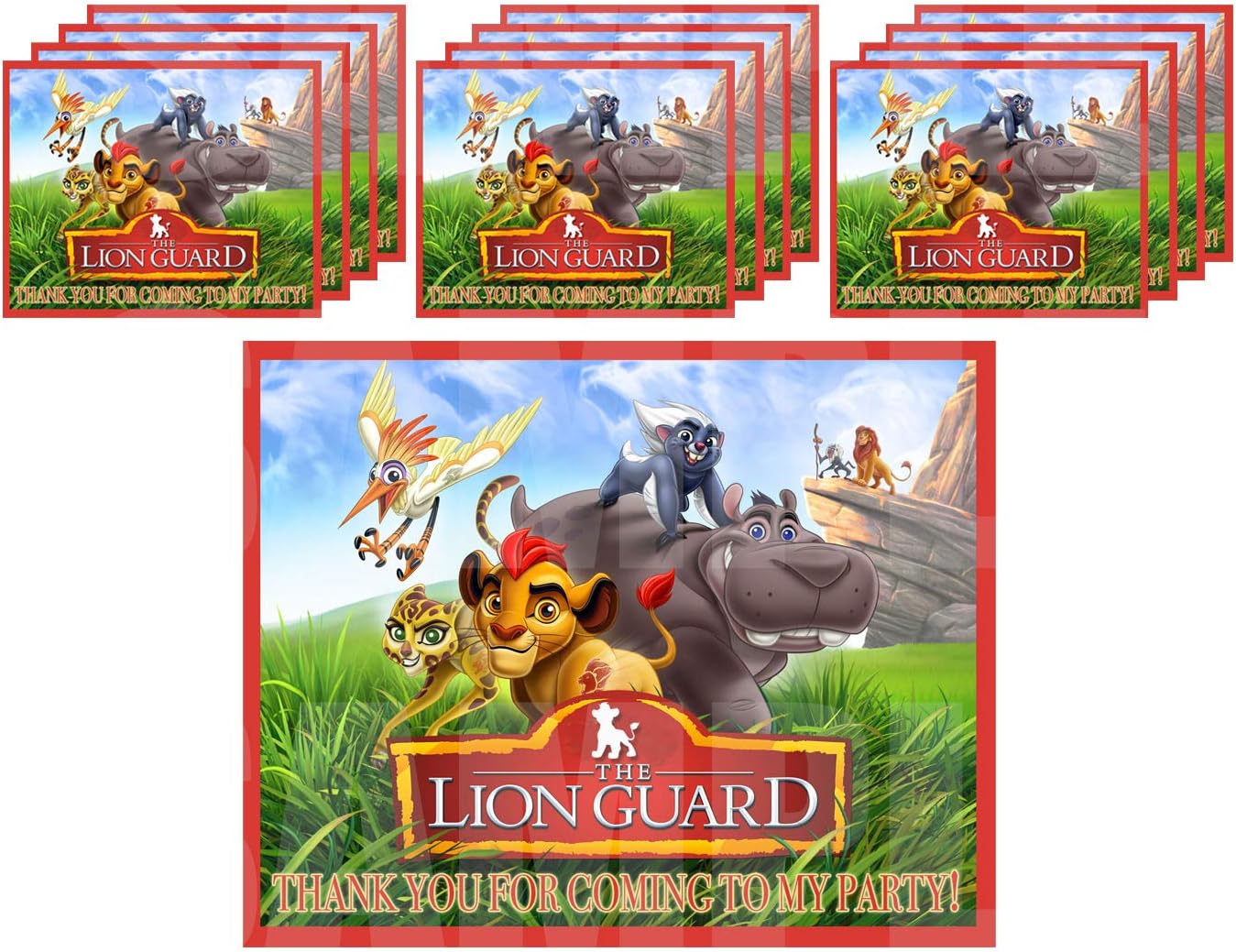 Amazon.com: Lion Guard Stickers Party Favors Supplies Decorations Gift ...