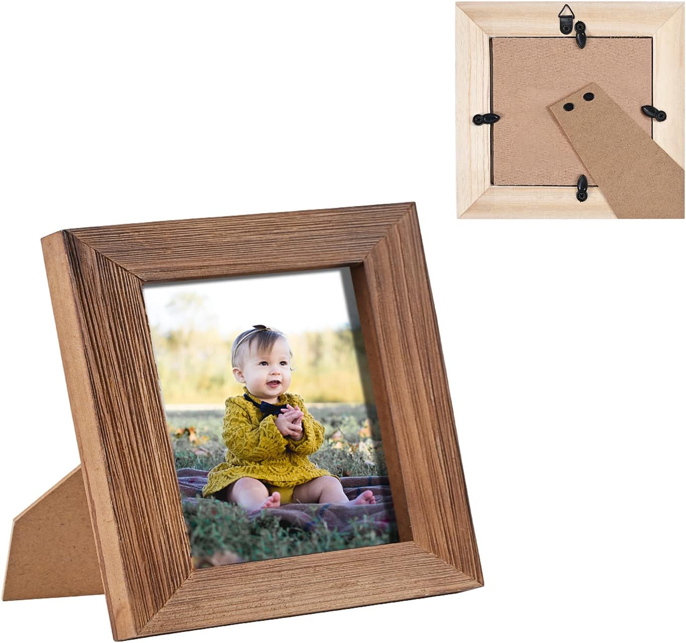 Amazon.com - AMHOME 4x4 Photo Frame Blue Picture Frame Desktop Display ...