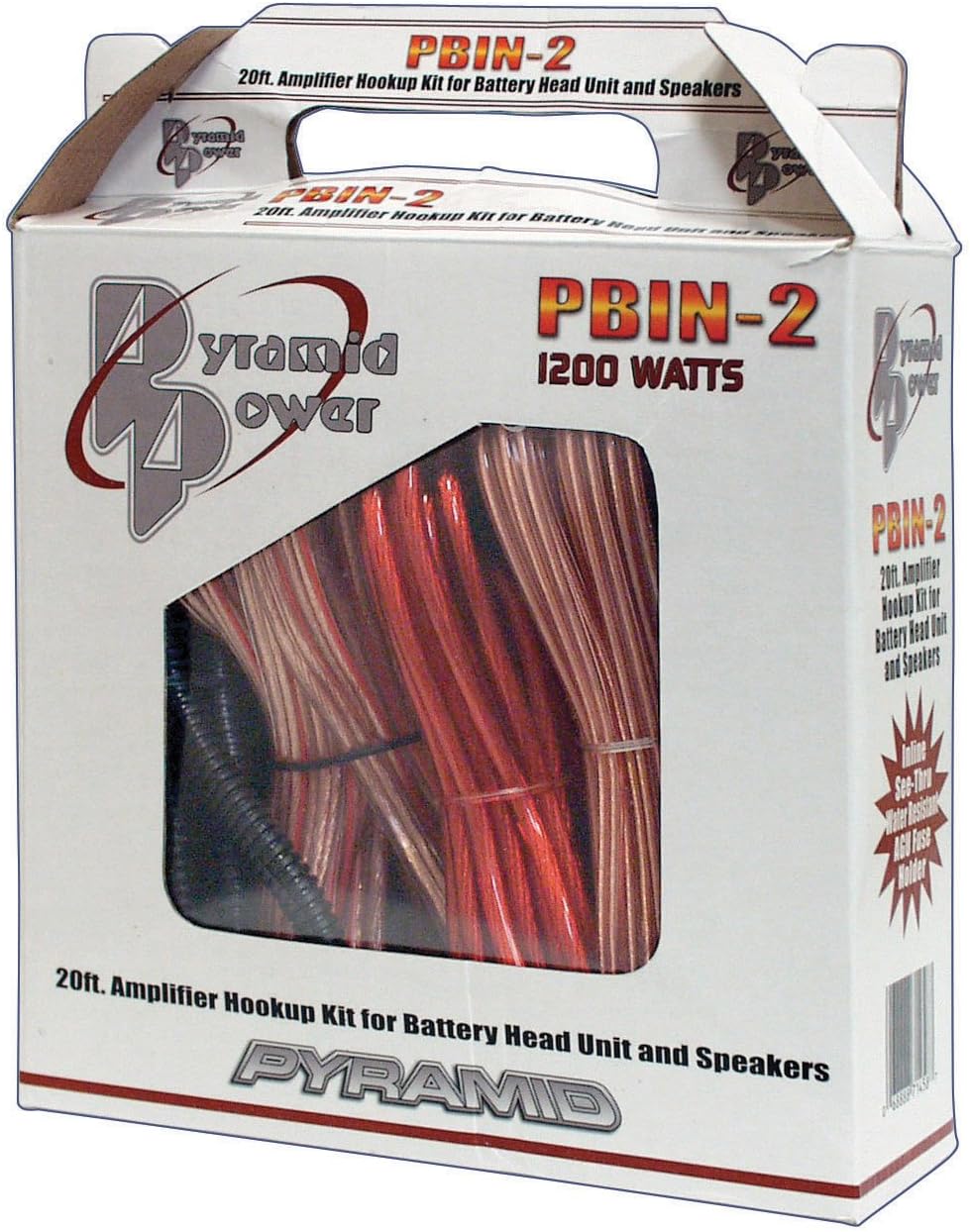 Amazon.com: Pyramid PBIN2 1200 Watt 20 Feet Amplifier Hookup Kit for ...
