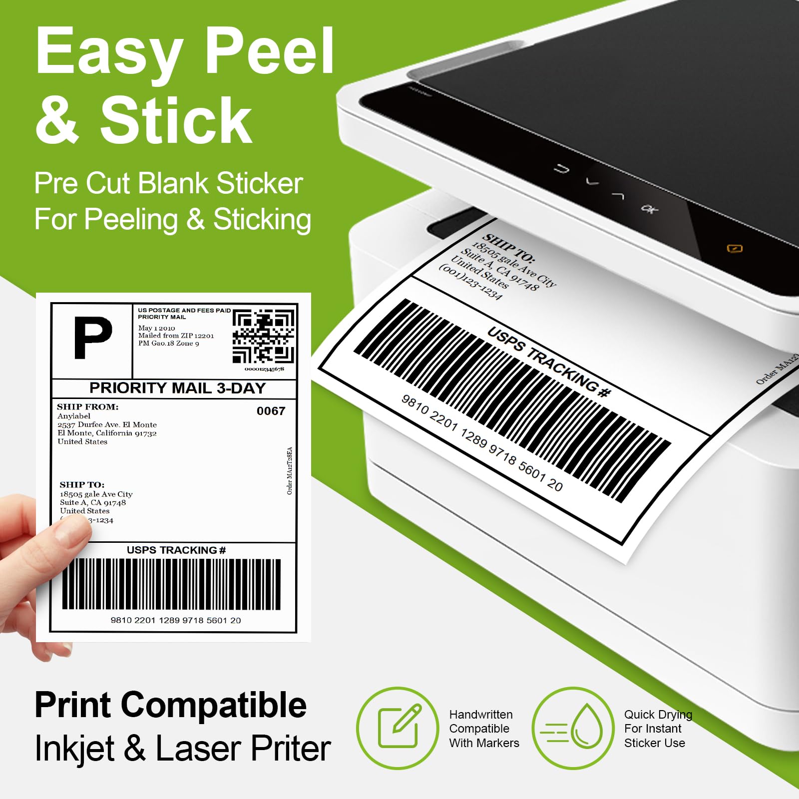 Snapklik.com : Anylabel 8.5 X 11 Full Sheet Shipping Labels For Laser ...