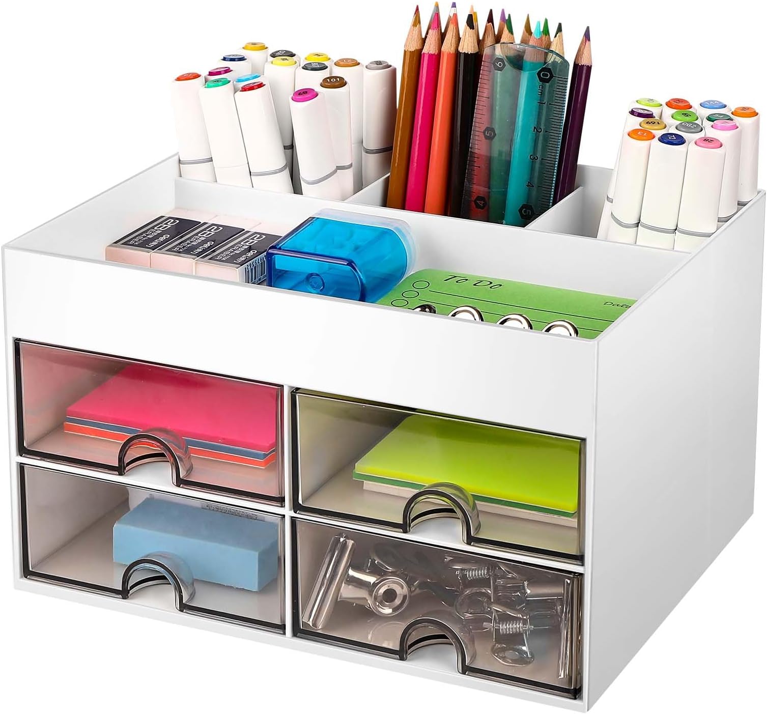 Miiepls Schreibtisch organizer, Platzsparendes Desk Organizer mit 4 ...