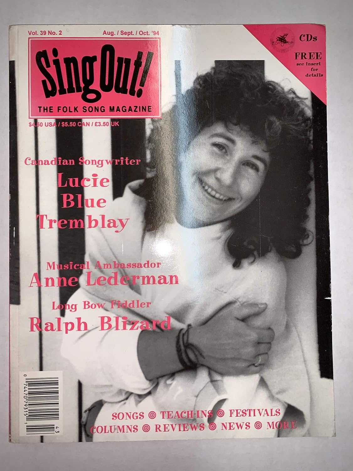 SING OUT! THE FOLK SONG MAGAZINE, Volume 39, Number 2, Aug/Sept/Oct '94 ...