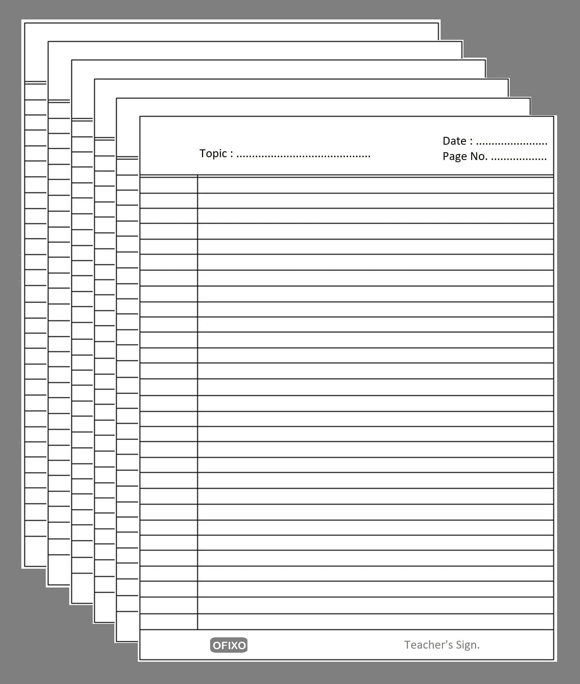 Paraspapermart A4 Size Both Side Ruled Sheet for Project/Assignment ...
