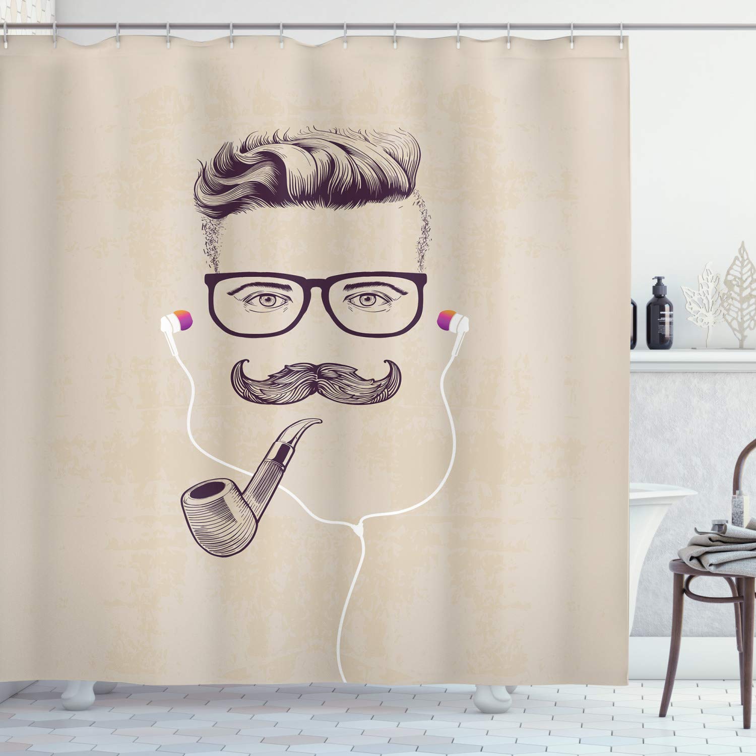 Mustache Shower Curtain
