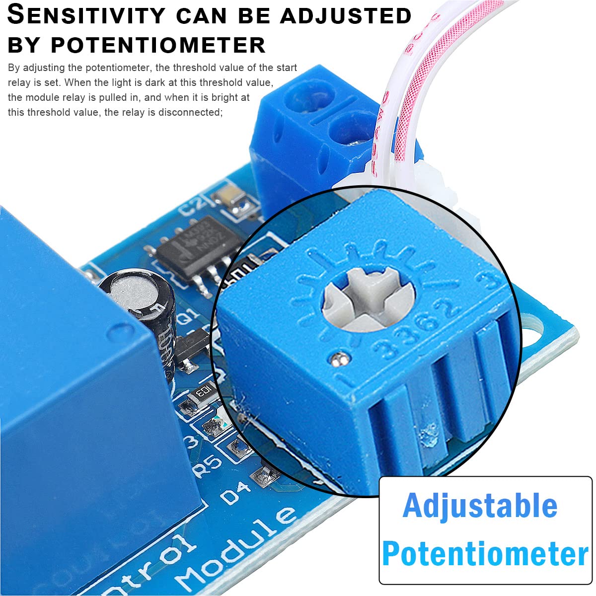 Snapklik.com : DAOKAI 5PCS Photoresistor Module 12V Light Automatic ...