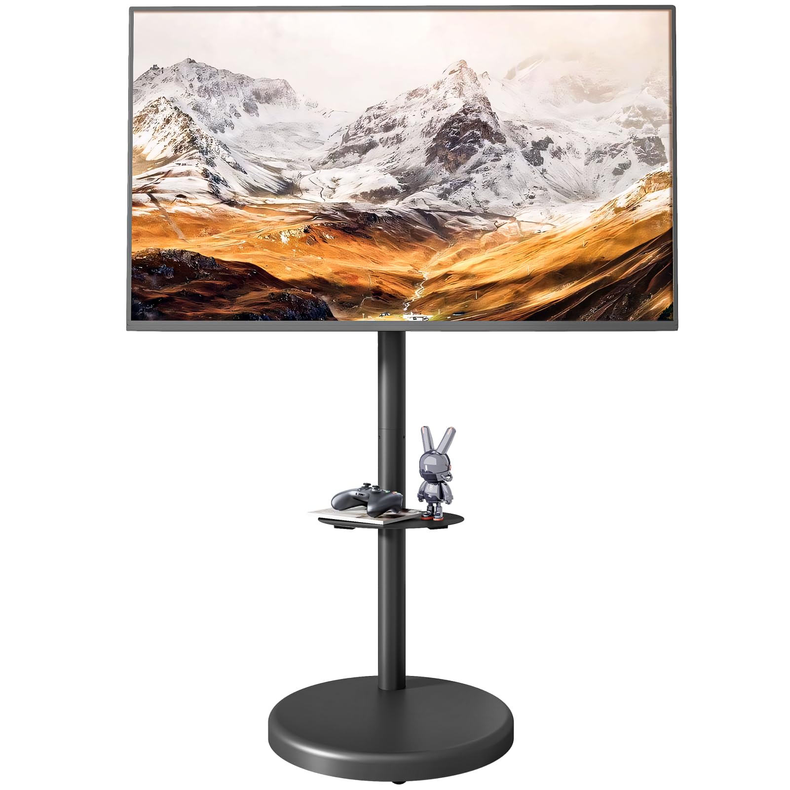 Amazon.com : ECOTINY Height Adjustable Rolling TV Stand for 37-86 Inch ...