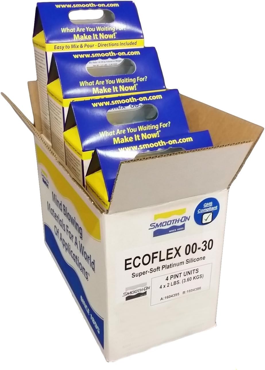 Amazon.com: Smooth-On ECOFLEX 30-1 CASE WITH 4 KITS! 1 gallon total ...