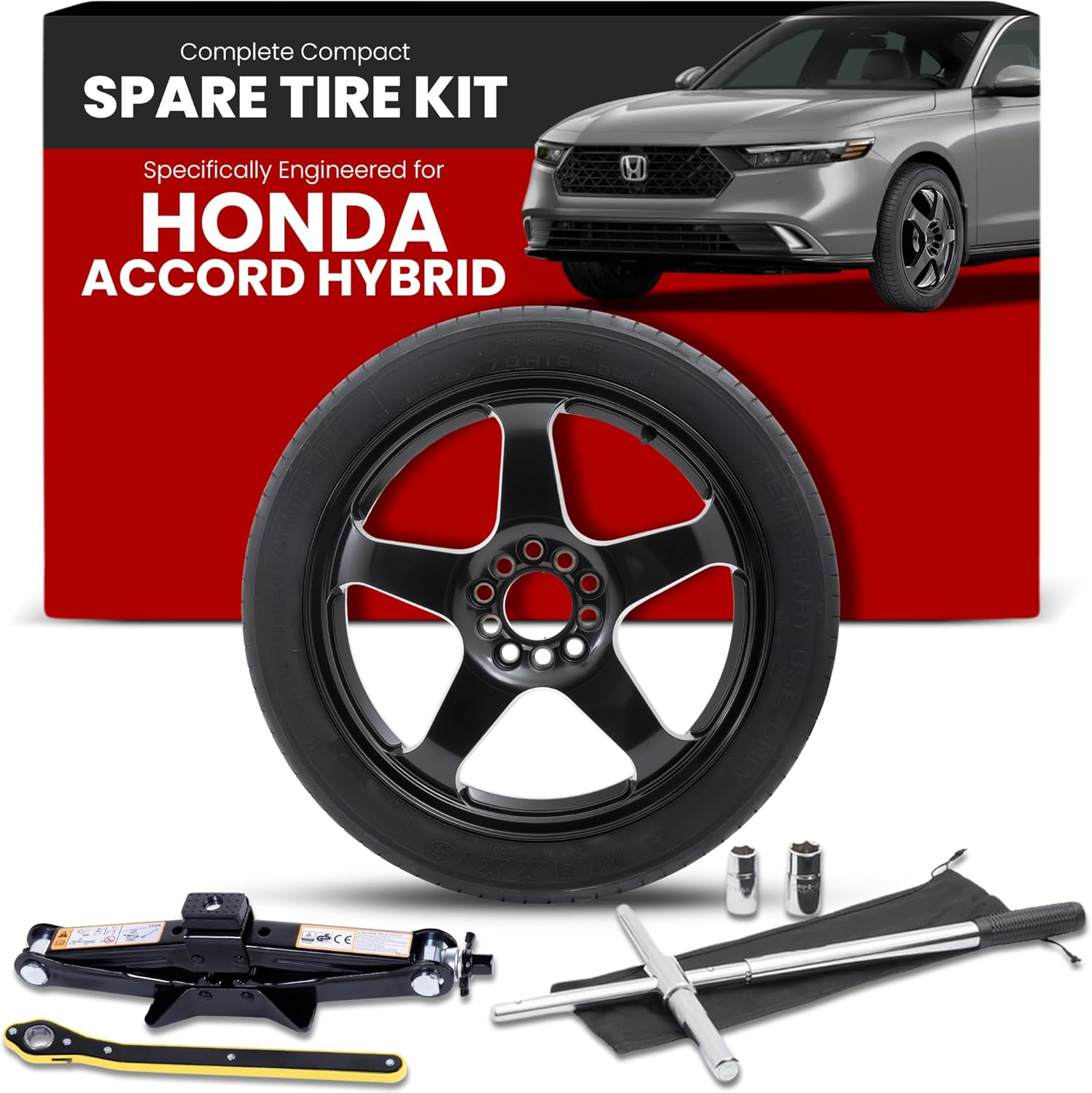 Modern Spare Complete Compact Spare Tire Kit - Fits 2013-2025 Honda ...