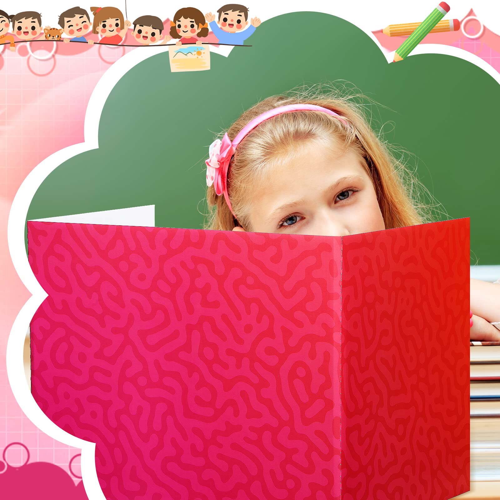 Cardboard Desk Partitions 24-Pack Student Privacy Folders ...