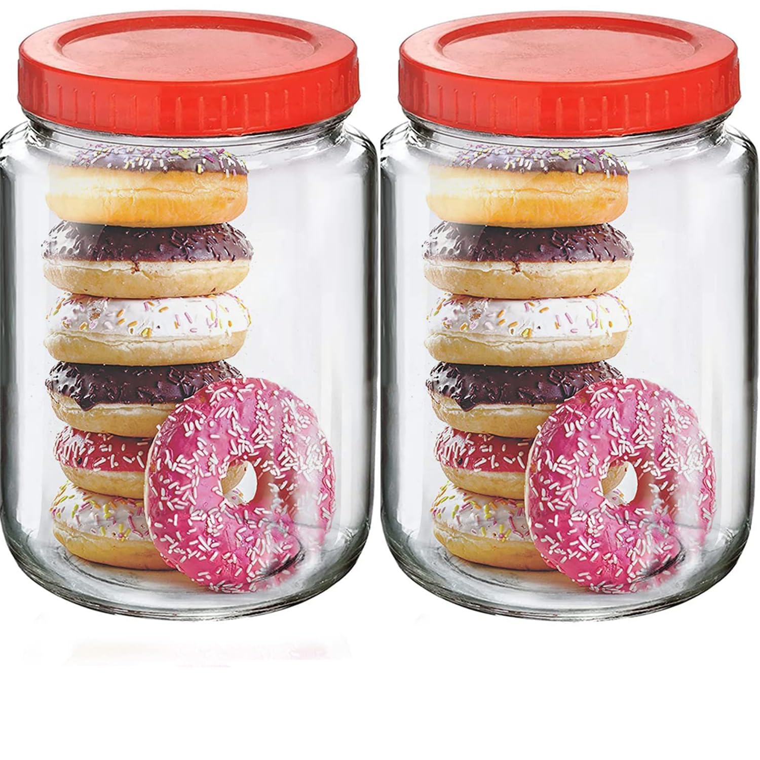 Buy Yera Glass 1000ml Round Pickle Clear Jars & Containers|for Kitchen ...