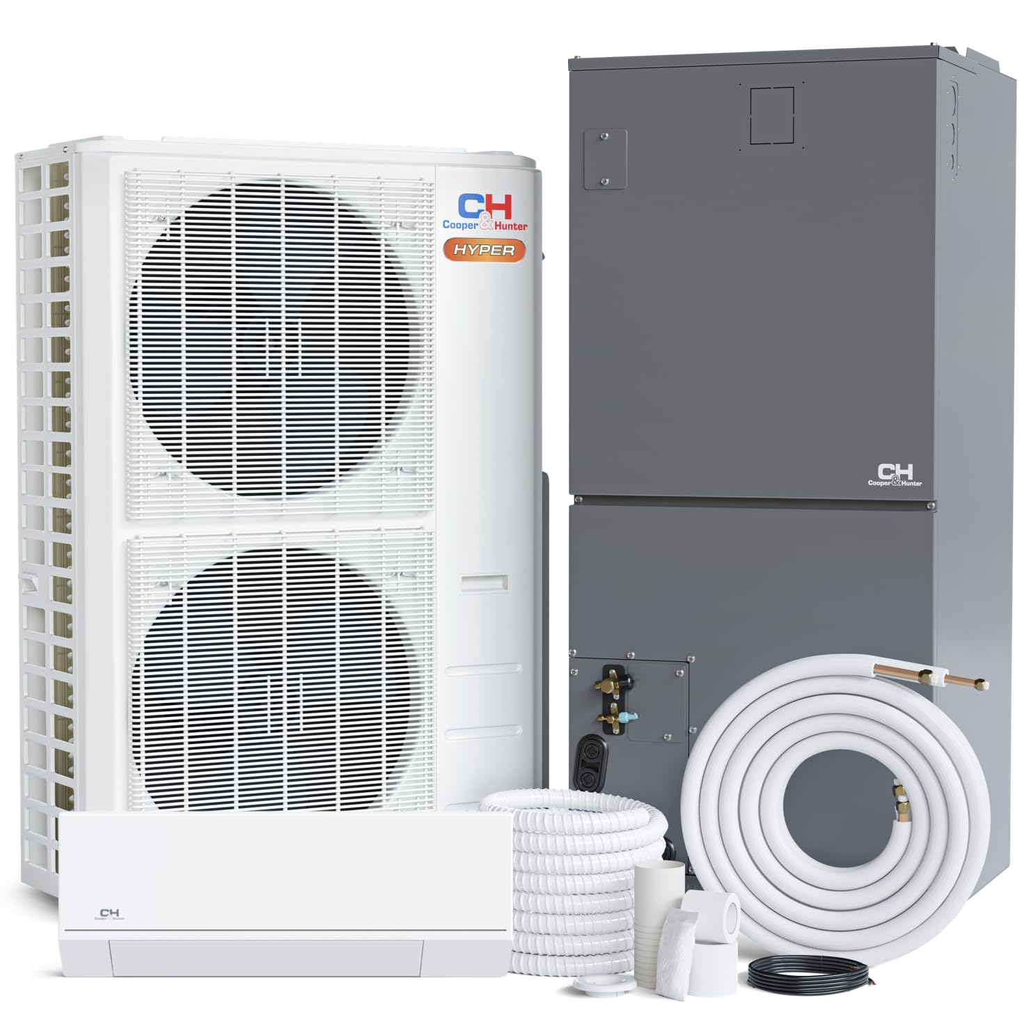 Amazon.com: Cooper&Hunter 36,000 BTU Hyper Heat Multi Tri Zone Heat ...