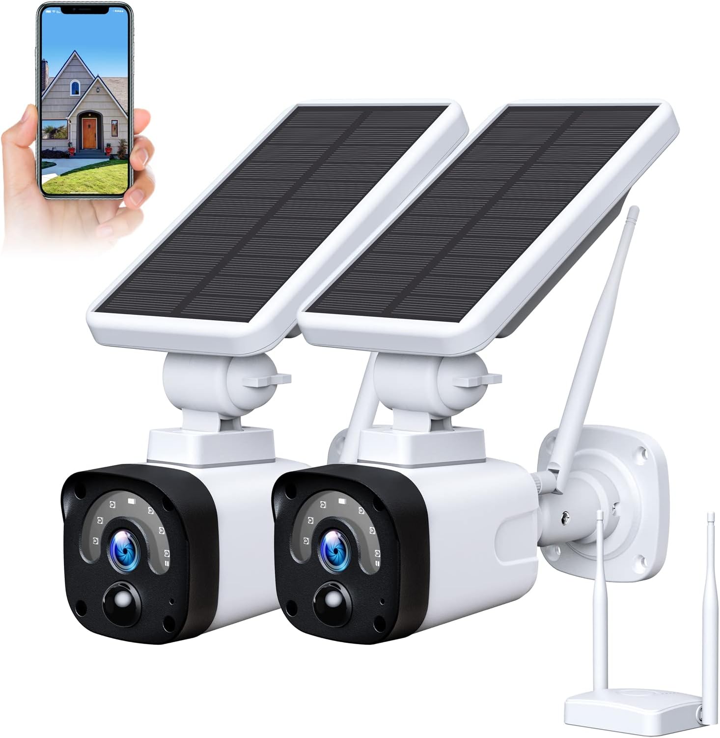 Amazon.com : Camcamp 2.5K Solar Security Cameras Wireless Outdoor,Solar ...