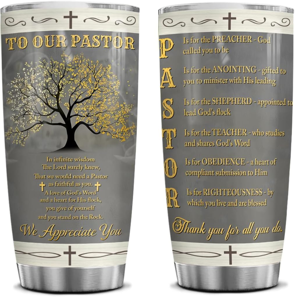 Amazon.com | Pastor Gifts For Men 20 Oz Tumbler, Pastor Appreciation ...