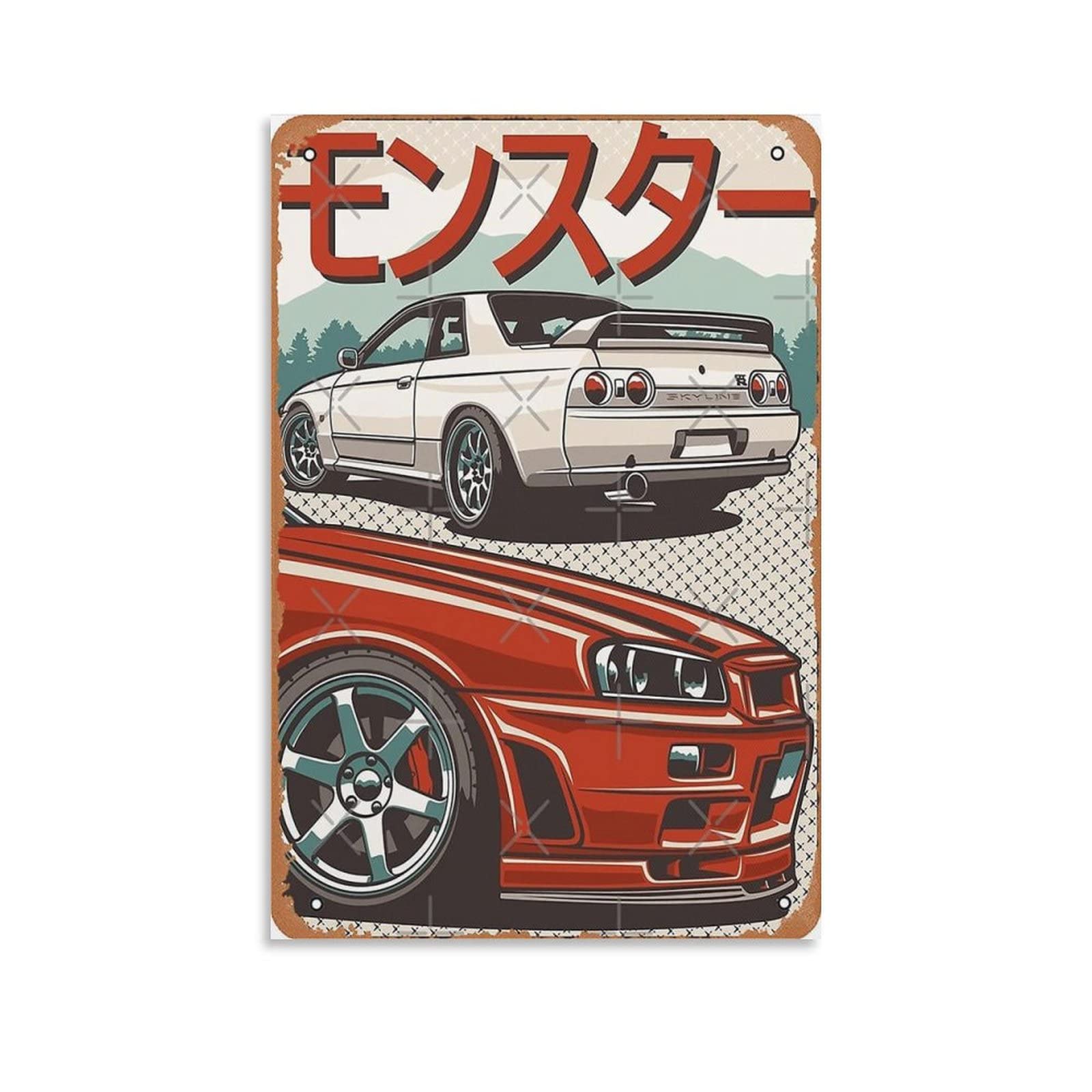 Car Poster Jdm Style Nissan Gtr R32 And R34 Poster | Desertcart INDIA