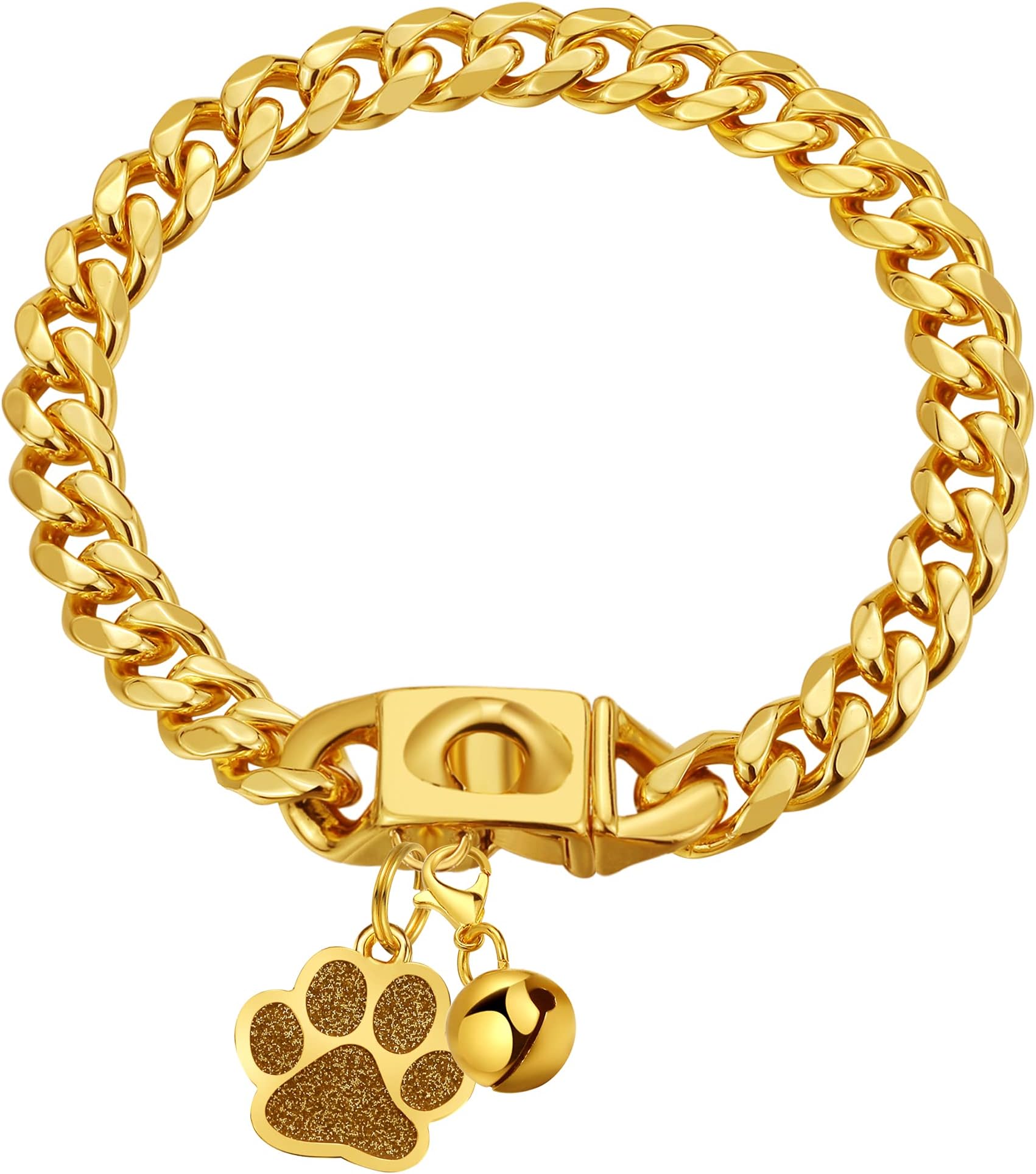 Amazon.com : Rose Gold Link Chain Necklace for Dogs - 27 cm - Tiny ...