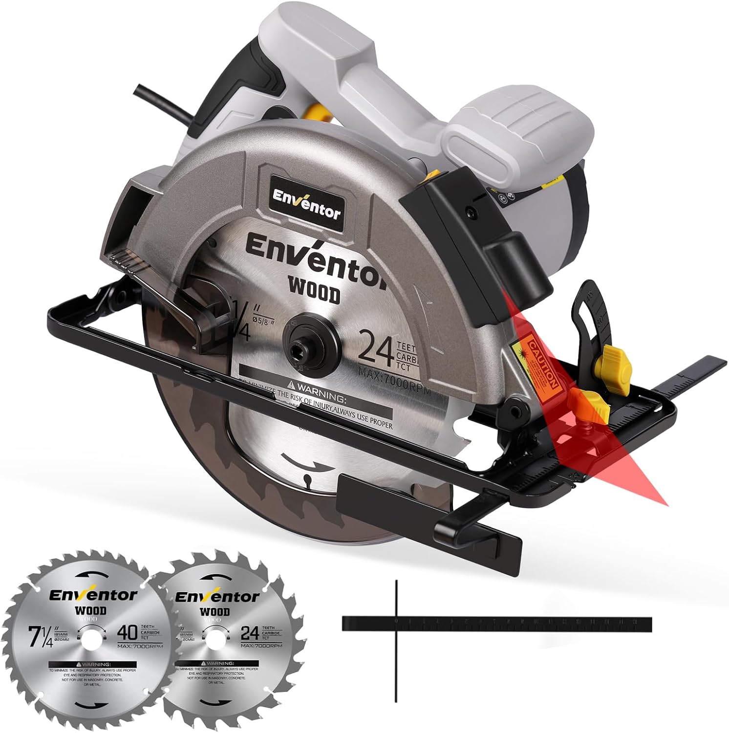 ENVENTOR Circular Saw Corded, 11A Electric Circular Saws 7-1/4-Inch ...
