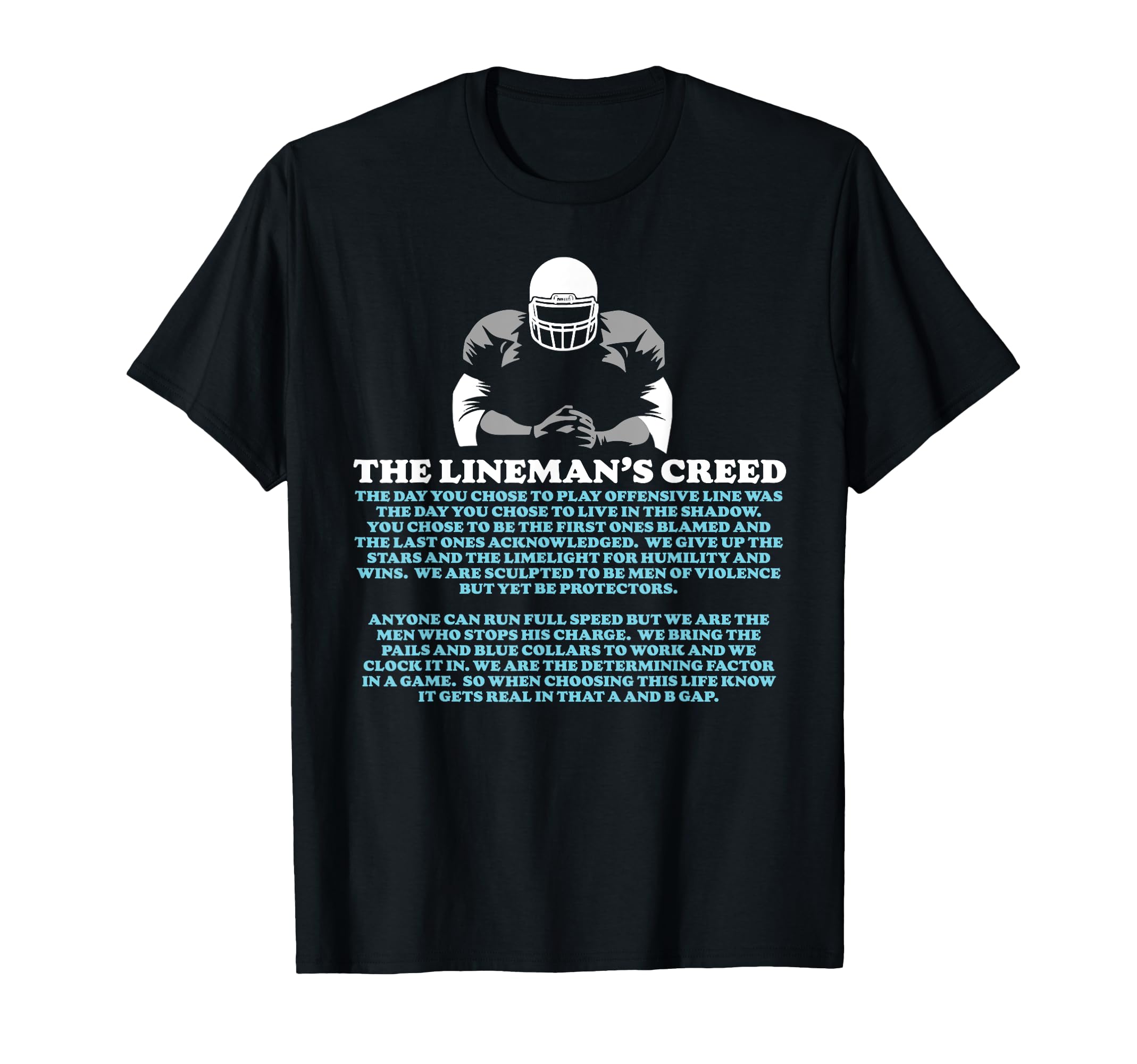 Amazon.com: Offensive Lineman's Creed: Life in the Shadows O-Line T ...