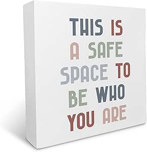 Amazon.com: KU-DaYi Safe Space Sign,This is a Safe Space To Be Who You ...
