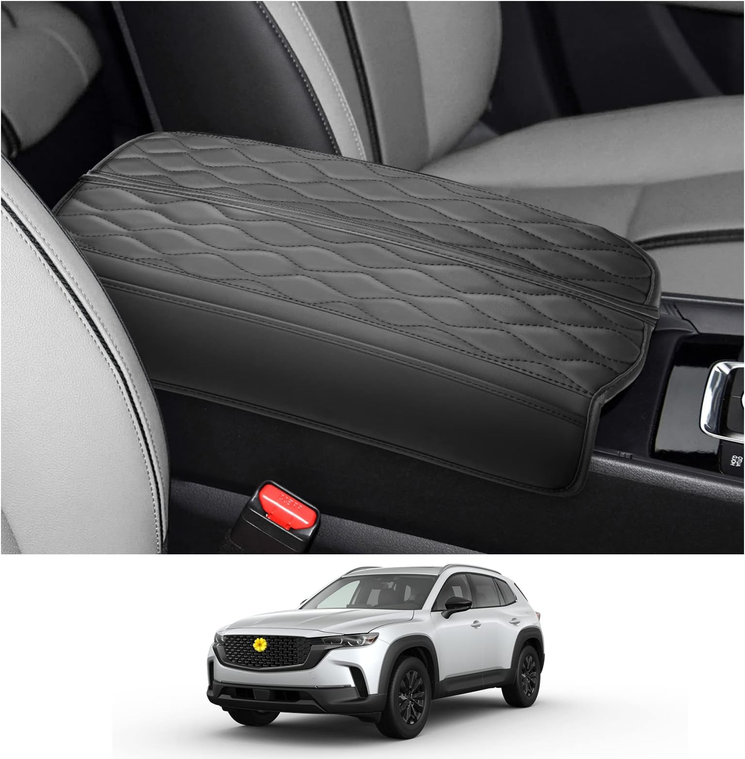 Amazon.com: X AUTOHAUX Car Center Console Armrest Cover for Mazda 3 ...