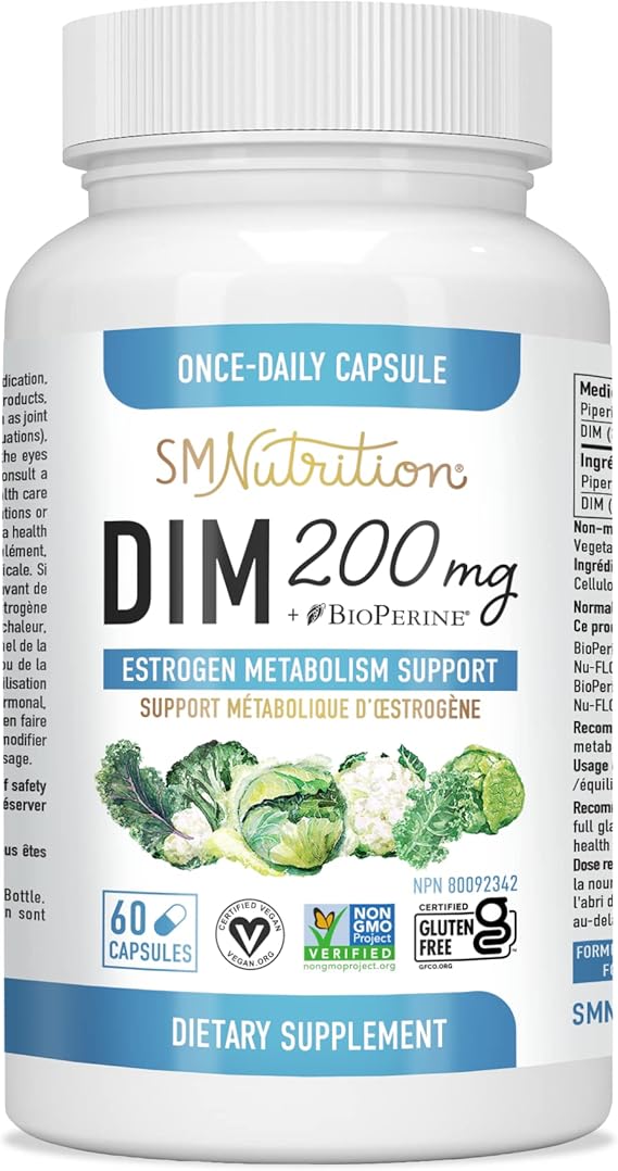 DIM Supplement 200mg | Balance Estrogen & Support Weight Loss, Menopause, Bloating, Acne, & PMS ...