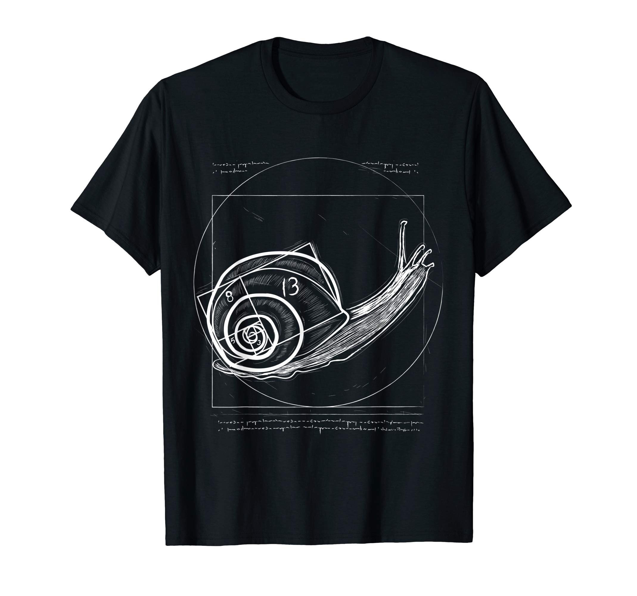 Buy Vitruvian Snail Shell Fibonacci Slug Clothes Gift Snail T-Shirt ...