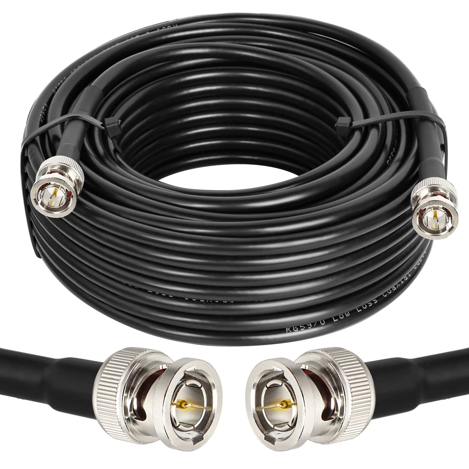 XRDS-RF 50FT SDI Cable - HD-SDI/3G/6G-SDI/4K/8K BNC to BNC Digital Video Cable - RG59 Precision ...