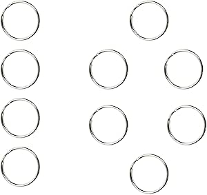 Amazon.com: 1.125" - 1 1/8" Heavy Duty Split Key Ring, Nickel Plated ...