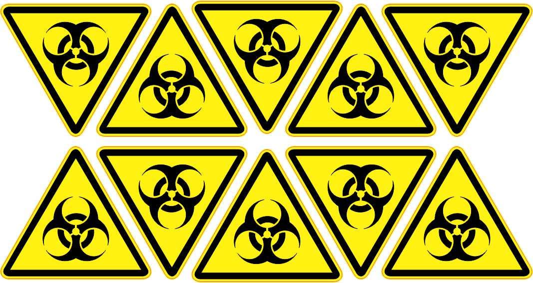 Amazon.com - StickerTalk Biohazard Vinyl Stickers, 1 Sheet of 10 ...