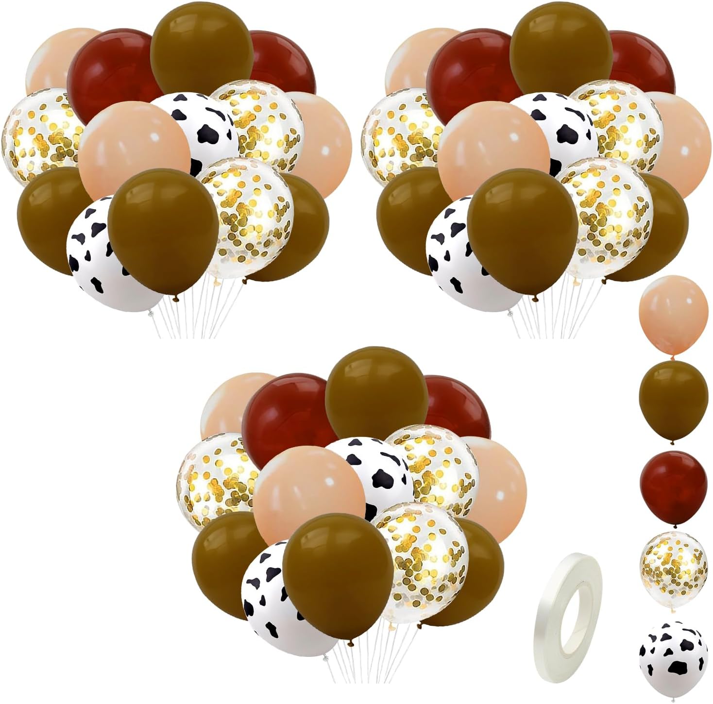 Amazon.com: Brown Cow Balloons, Cow Print Latex Balloon Garland Arch ...
