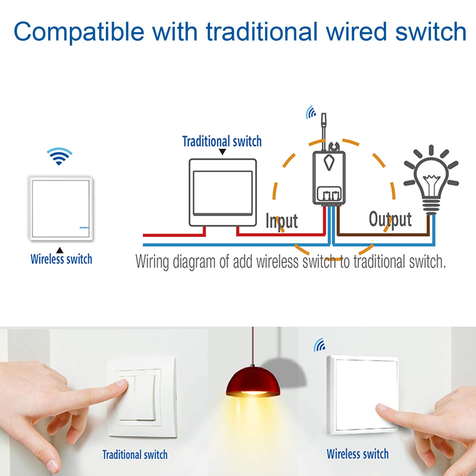 NineLeaf Wireless Lights Switch Kit No Wiring Quick Create or Relocate ...