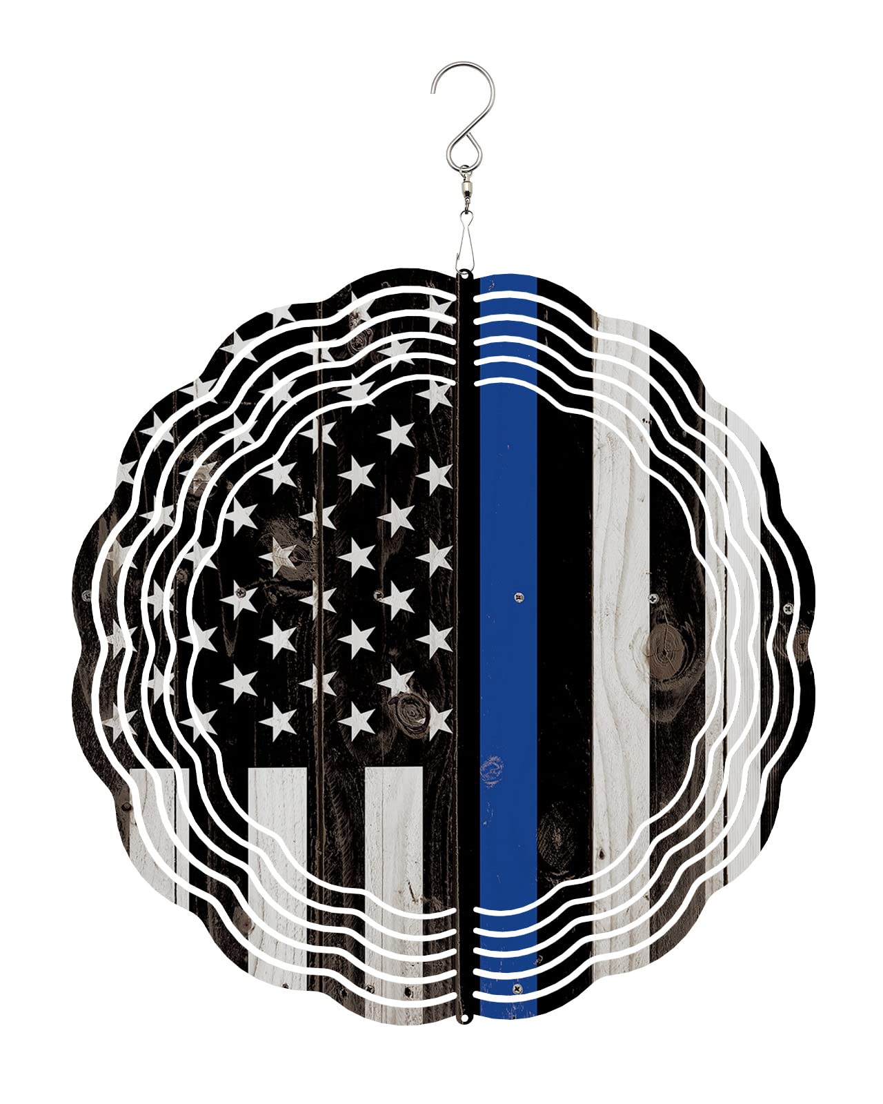 Amazon.com: Wind Spinners for Yard and Garden- Thin Blue Line USA Flag ...