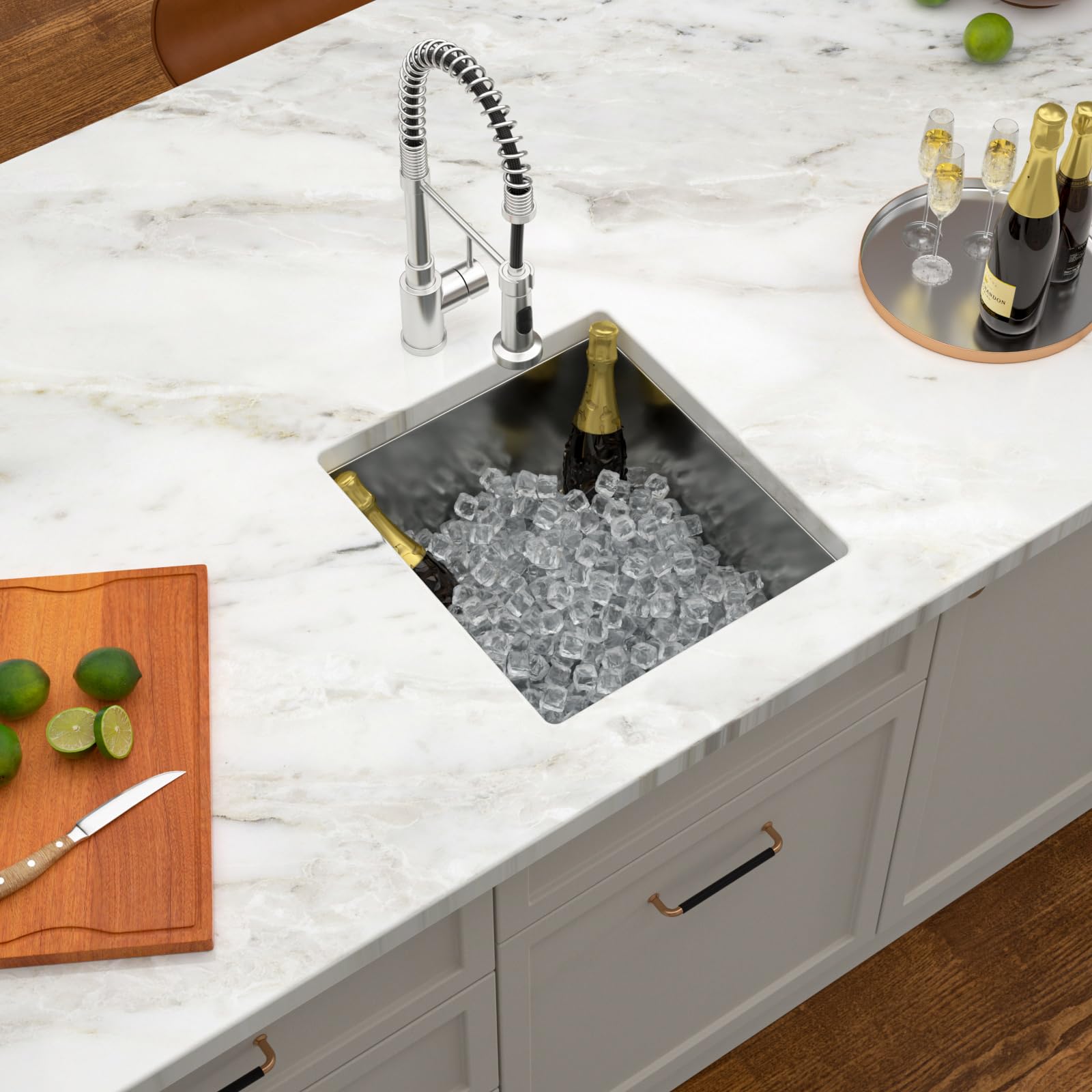 Snapklik.com : Dcolora 17 Inch Wet Bar Sink Undermount Small Kitchen ...
