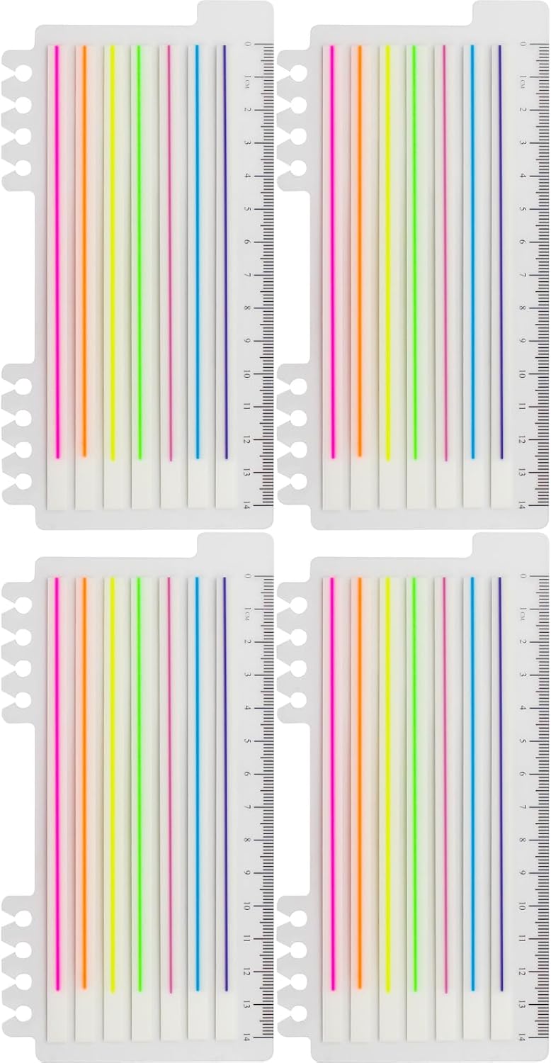 Amazon.com : Lined Transparent Sticky Strips Assorted Colors, 0.235 x 5 ...