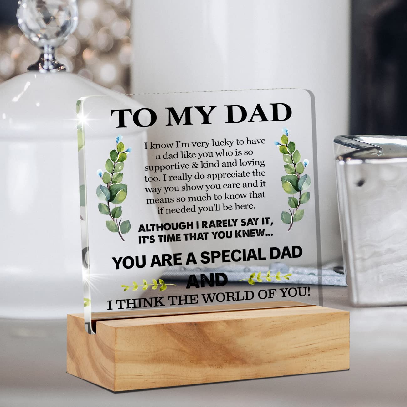 Snapklik.com : To My Dad Gifts From Daughter Son, Best Dad Desk Decor ...