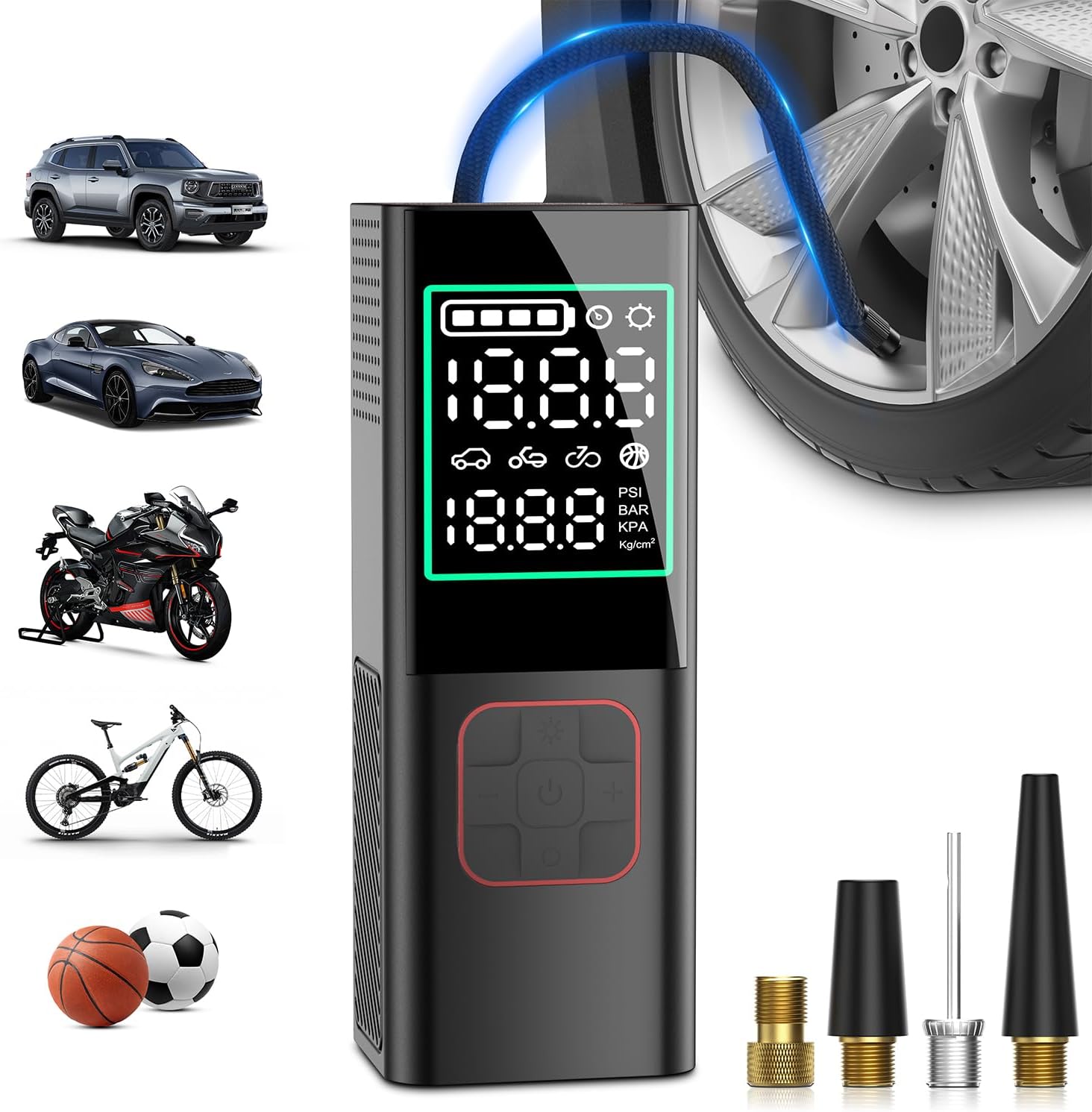 Amazon.com: Portable Mini Tire Inflator Air Compressor, Electric Air ...