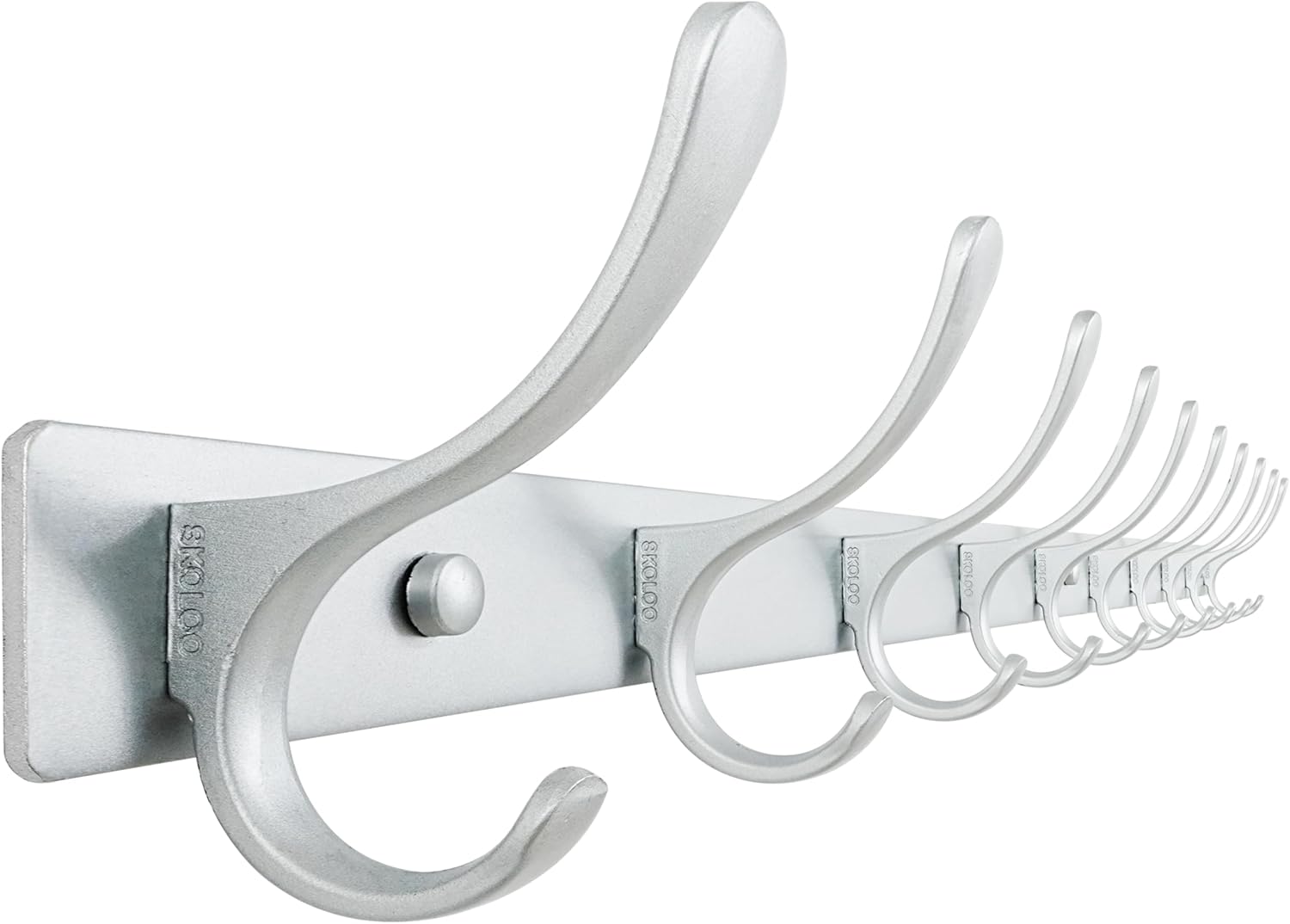 SKOLOO Coat Rack Wall Mounted - 10 Hooks, Heavy Duty, Stainless Steel ...