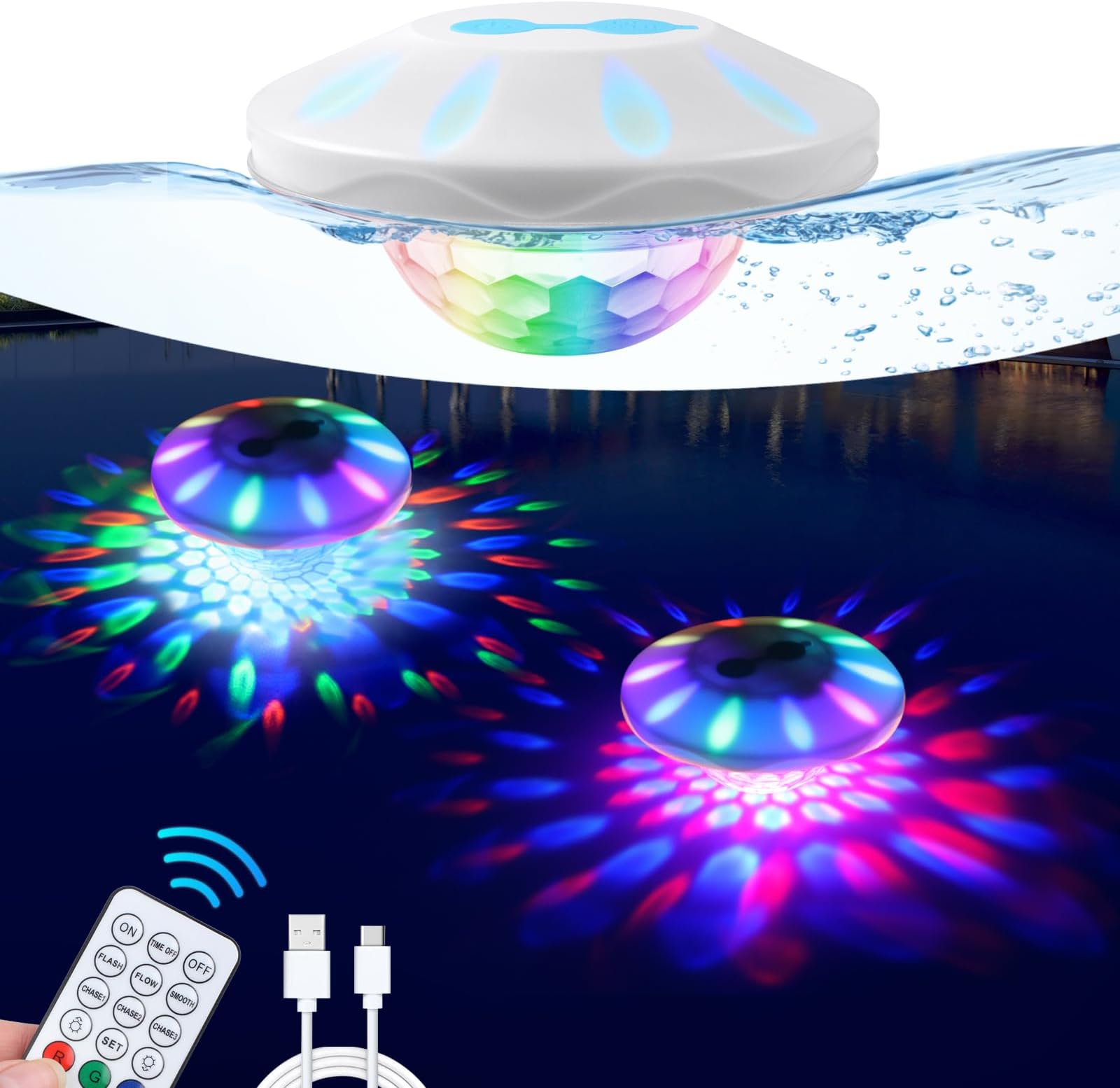 Amazon.com : CEDIO LED Pool Light, 25W RGB Dimmable Smart Magnetic ...