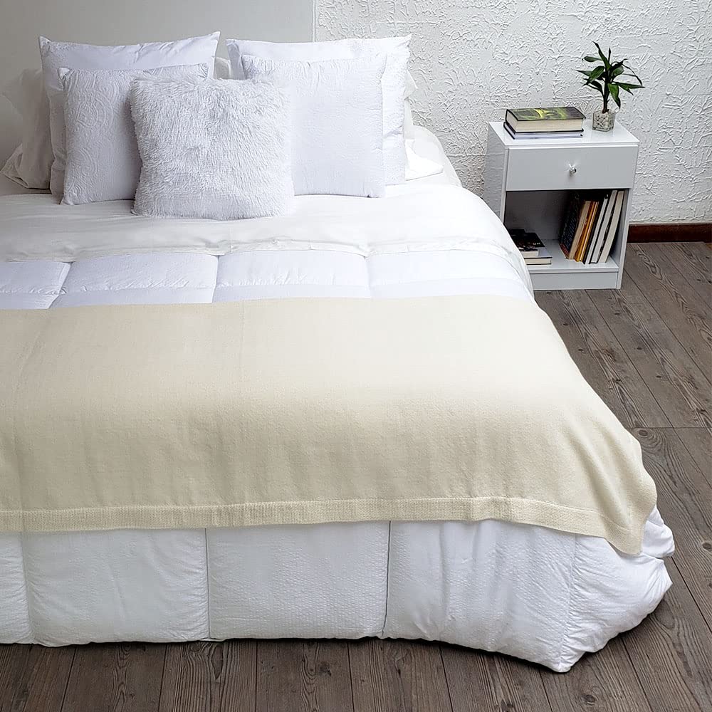 Puna Prayer - Eco 100% Baby Alpaca Wool Throw Blanket Undyed Natural ...