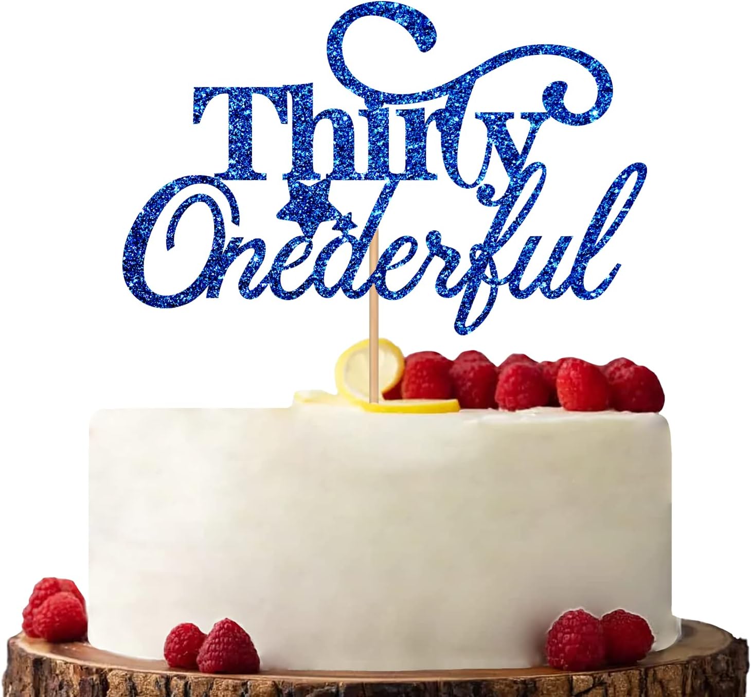 Amazon.com: Blue Happy 31st Birthday Cake Topper, Thirty One Birthday ...