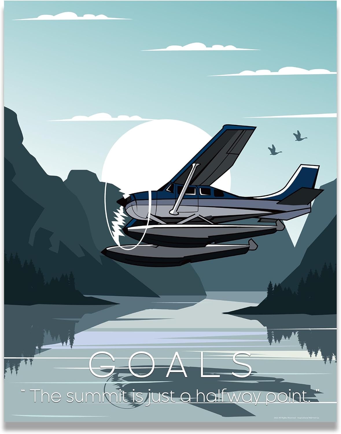 Amazon.com: Inspirational Wall Art Co. - Goals - Aviation Airplane ...